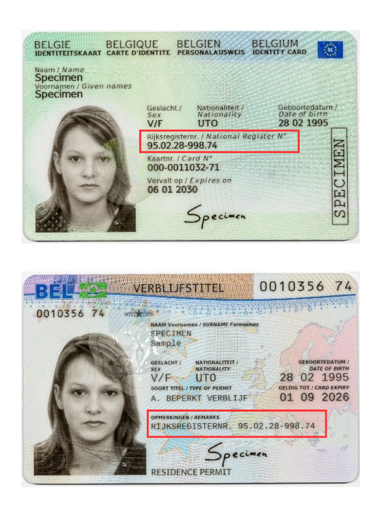 Waar vind je jouw rijksregisternummer?